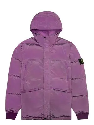Stone Island Hooded Down Jacket - Purple