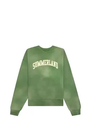 NAHMIAS Summerland Collegiate Crew-neck Sweatshirt - Green