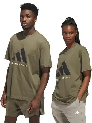 Adidas Basketball Tee - Olive Strata