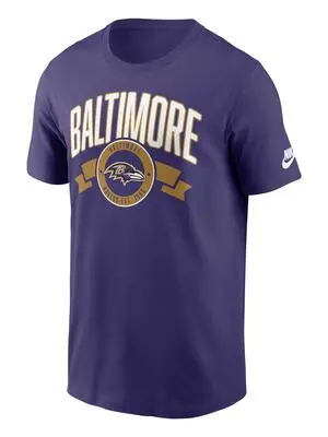 Nike Baltimore Ravens Rewind Front And Back Hit Essential Nfl T-shirt - Purple