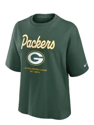 Nike Bay Packers Essential Script Boxy Nfl T-shirt - Green