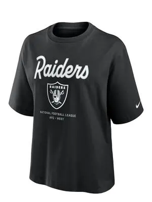 Nike Las Vegas Raiders Essential Script Boxy Nfl T-shirt - Black