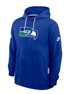 Nike Seattle Seahawks Alt Offensive Set Play Sideline Dri-fit Nfl Pullover Hoodie - Blue