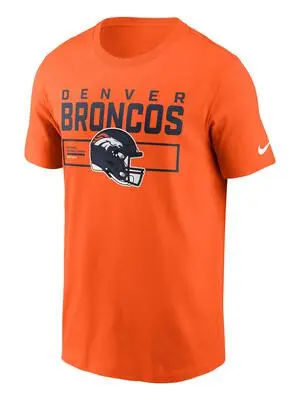 Nike Denver Broncos Helmet Essential Nfl T-shirt - Orange