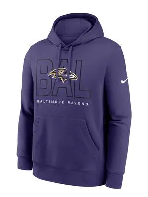 Nike Baltimore Ravens Busted Play Club Nfl Pullover Hoodie - Purple