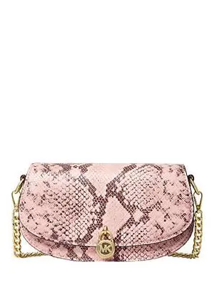 Michael Kors Mila Small Snake Embossed Crossbody Bag - Pink