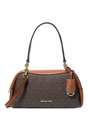 Michael Kors Cecily Small Signature Logo Shoulder Bag - Brown