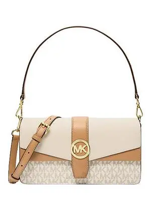 Michael Kors Greenwich Medium Convertible Crossbody Bag - Natural