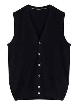 NUGNES 1920 Virgin Wool Vest - Black