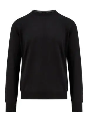 NUGNES 1920 Virgin Wool Basic Sweater - Black