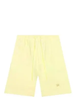 ADVISORY BOARD CRYSTALS Logo-patch Drawstring Shorts - Yellow