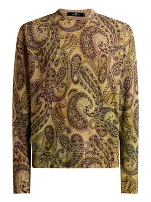 Etro Paisley-print Wool Sweater - Neutrals