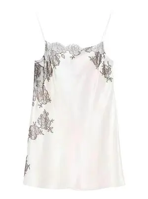 Carine Gilson Silk Slip Dress - Neutrals