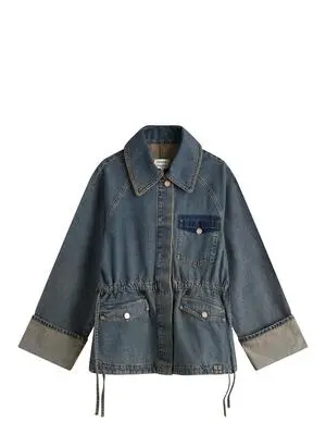 DAMSON MADDER Emilie Workwear Denim Jacket - Dusty