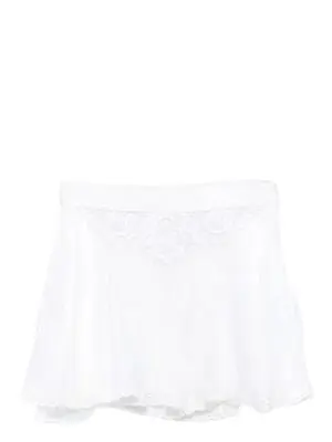 MARANT ETOILE Goldie Lace-trim Mini Skirt - White