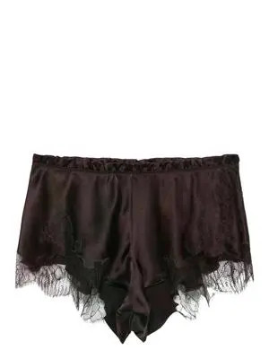 Carine Gilson Silk Pyjama Shorts - Brown