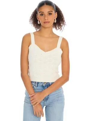 Allison Sweetheart Tank - White