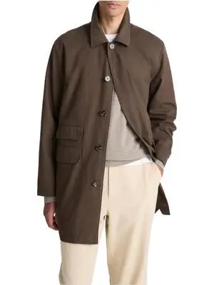 Vince Lightweight Italian Cotton Car Coat - Red
