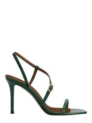 GIUSEPPE ZANOTTI Audrinette 90 Snakeskin Sandals - Green