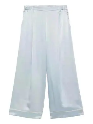 Carine Gilson Satin Pajama Trousers - Blue