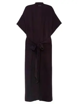 Carine Gilson Crepe Dressing Gown - Purple