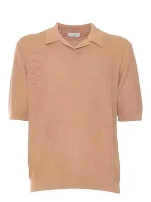 BALLANTYNE Waffle-knit Polo Shirt - Neutrals