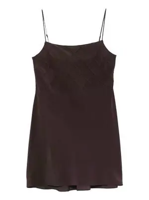 Carine Gilson Silk Slip Dress - Brown