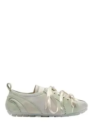 Simone Rocha Satin-ribbon Ballerina Sneakers - Green