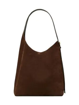 Tory Burch Romy Suede Hobo Bag - Dark Cocoa Suede