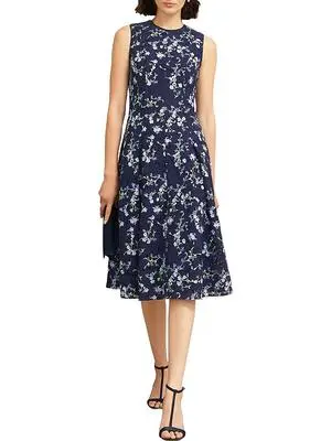 HOBBS LONDON Petite Ria Printed Dress - Midnight Multi