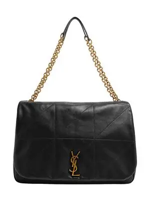 Saint Laurent Jamie Xl Leather Shoulder Bag - Black