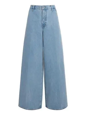FRAME The Drape Wide-leg Jeans - Blue