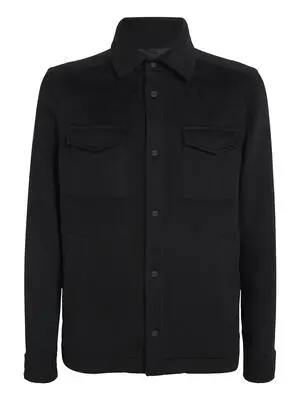 Herno Cashmere Shirt Jacket - Black