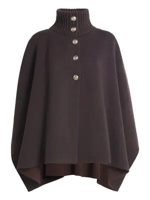 BARRIE Cashmere Cape - Brown