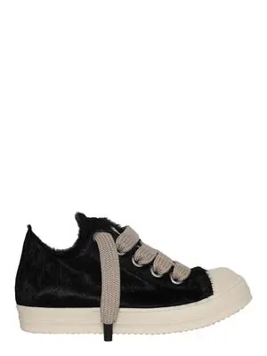 Rick Owens Concordians Jumbo Laced Low Fur - Black