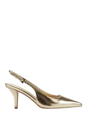 Marc Fisher Dorie Metallic Slingback Pumps Oro