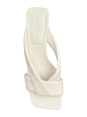 Bottega Veneta Riva Micro Woven Nappa Leather Kitten-heel Sandals - Sea Salt