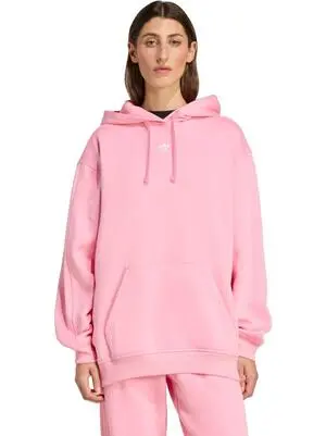Adidas Essentials Oversized Fleece Hoodie - Semi Pink Glow