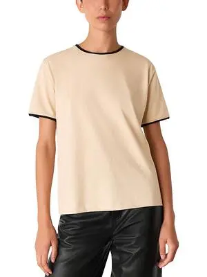 Whistles Tipped Tee - Camel