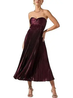 Astr The Label Ascella Midi Dress - Wine