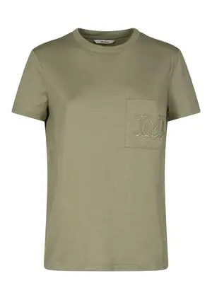 Max Mara Monogram Cotton Jersey T-shirt - Green