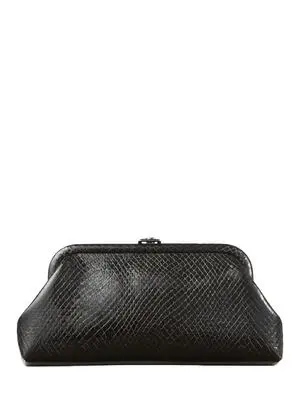 JIMMY CHOO Skylar Snake-Embossed Leather Clutch Bag