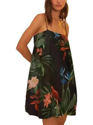 FARM RIO Midnight Macaw Fiesta Mini Dress