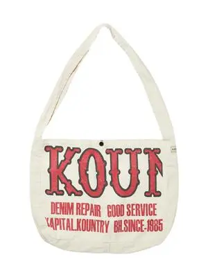 Kapital Kountry Factory Book Bag - White