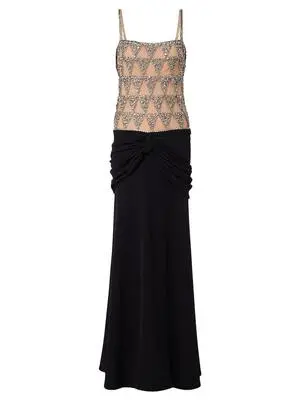 Costarellos Embellished Gown - Black