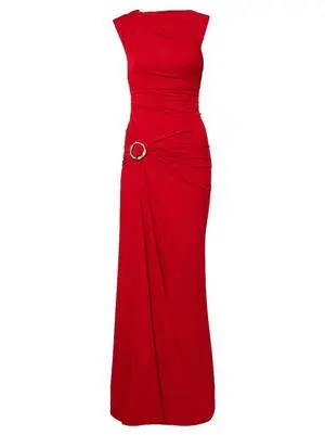 Simkhai Blain Gathered Jersey Gown - Red