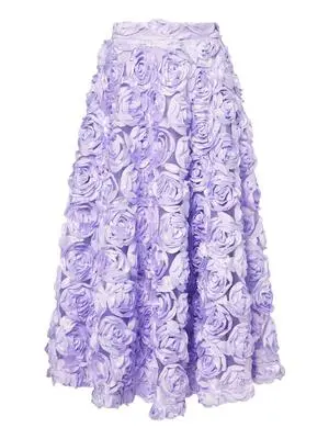 Remain Birger Christensen Floral-appliqué Maxi Skirt - Purple