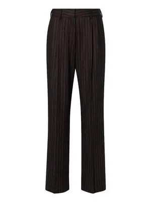 BLAZÉ MILANO Fox Wool And Cashmere Straight Pants - Brown