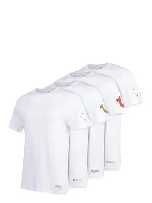 True Religion Crew Neck Undershirts 4 Pack White