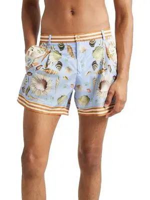 Dolce & Gabbana Shell Print Swim Trunks - Hc5pk Conchiglie F.celeste